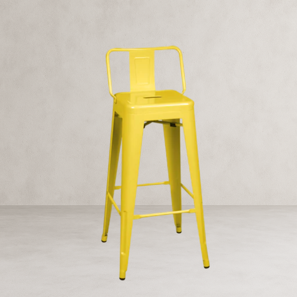 Heritage A Bar Stool With Low Back, French Style – Tierra Contract ...