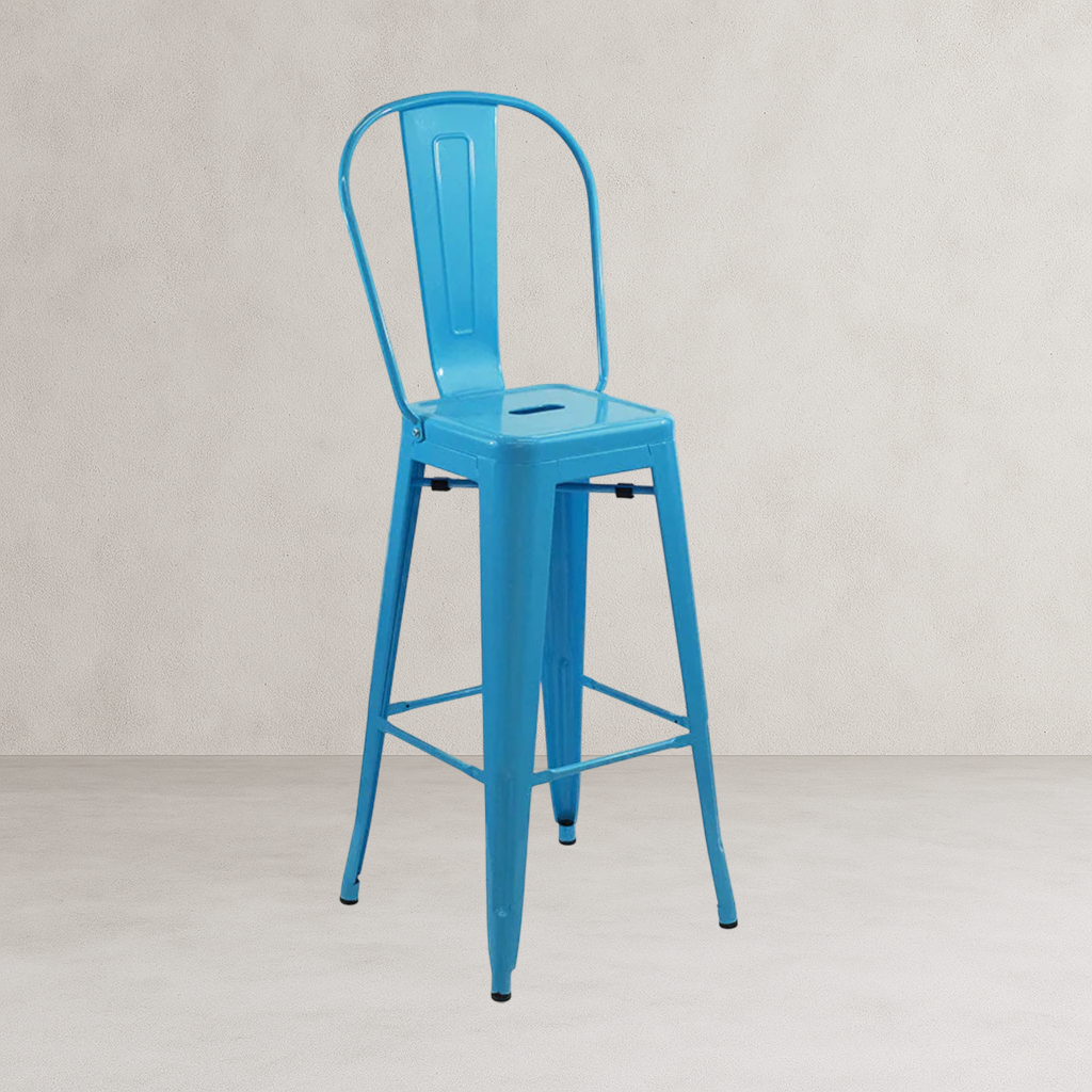 Heritage A Cafe Bar Stool with High Back – Tierra Contract Furniture