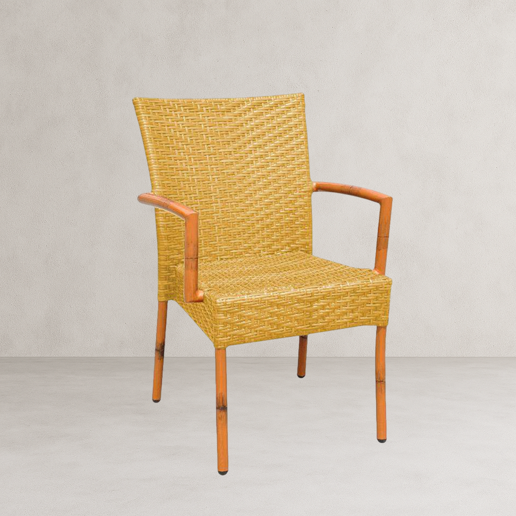 Lyon Tan Patio Dining Armchair – Tierra Contract Furniture